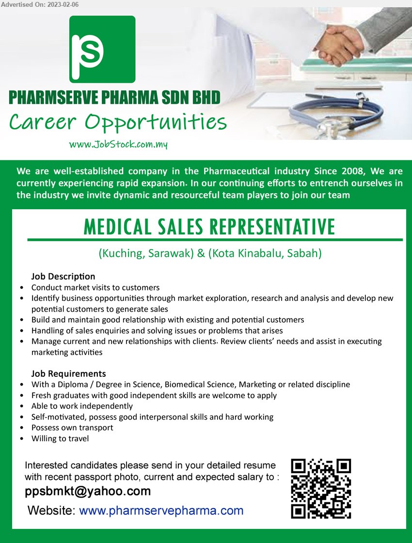 Advertisement Detail - PHARMSERVE PHARMA SDN BHD