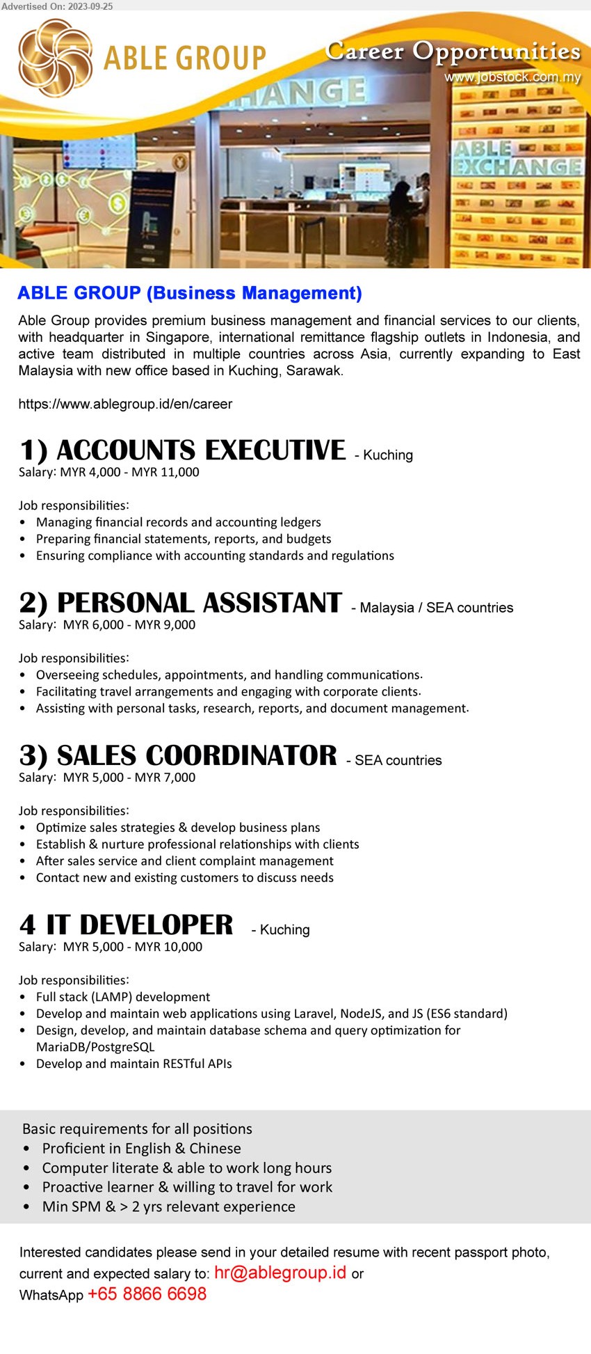 Advertisement Detail - ABLE GROUP