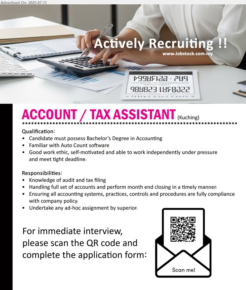 ADVERTISER - ACCOUNT / TAX ASSISTANT